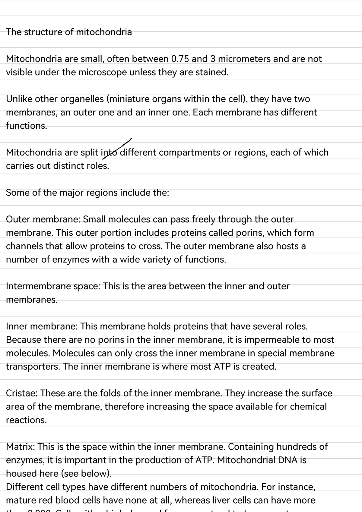 Mitochondria structure - The structure of mitochondria Mitochondria are ...