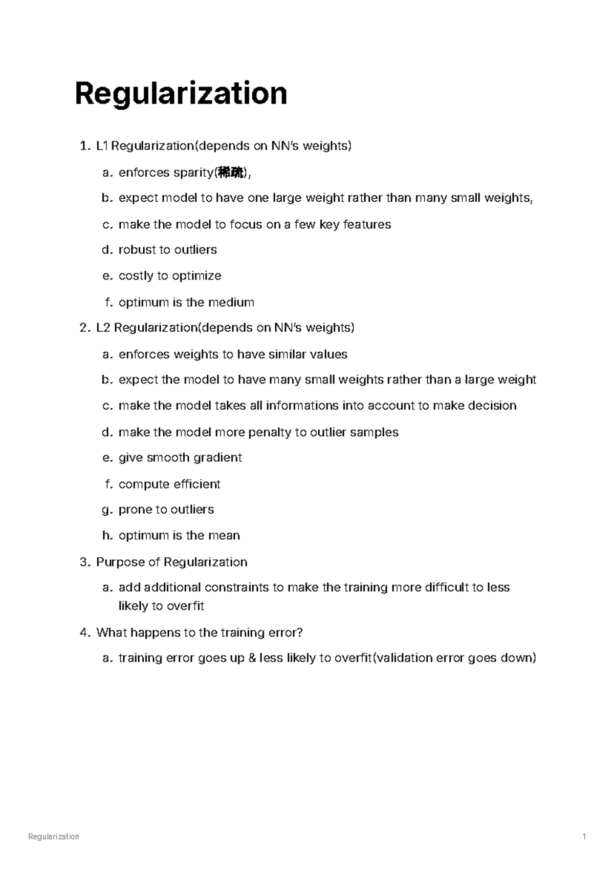 Deep Learning Regularization Regularization 1 Regularization L1