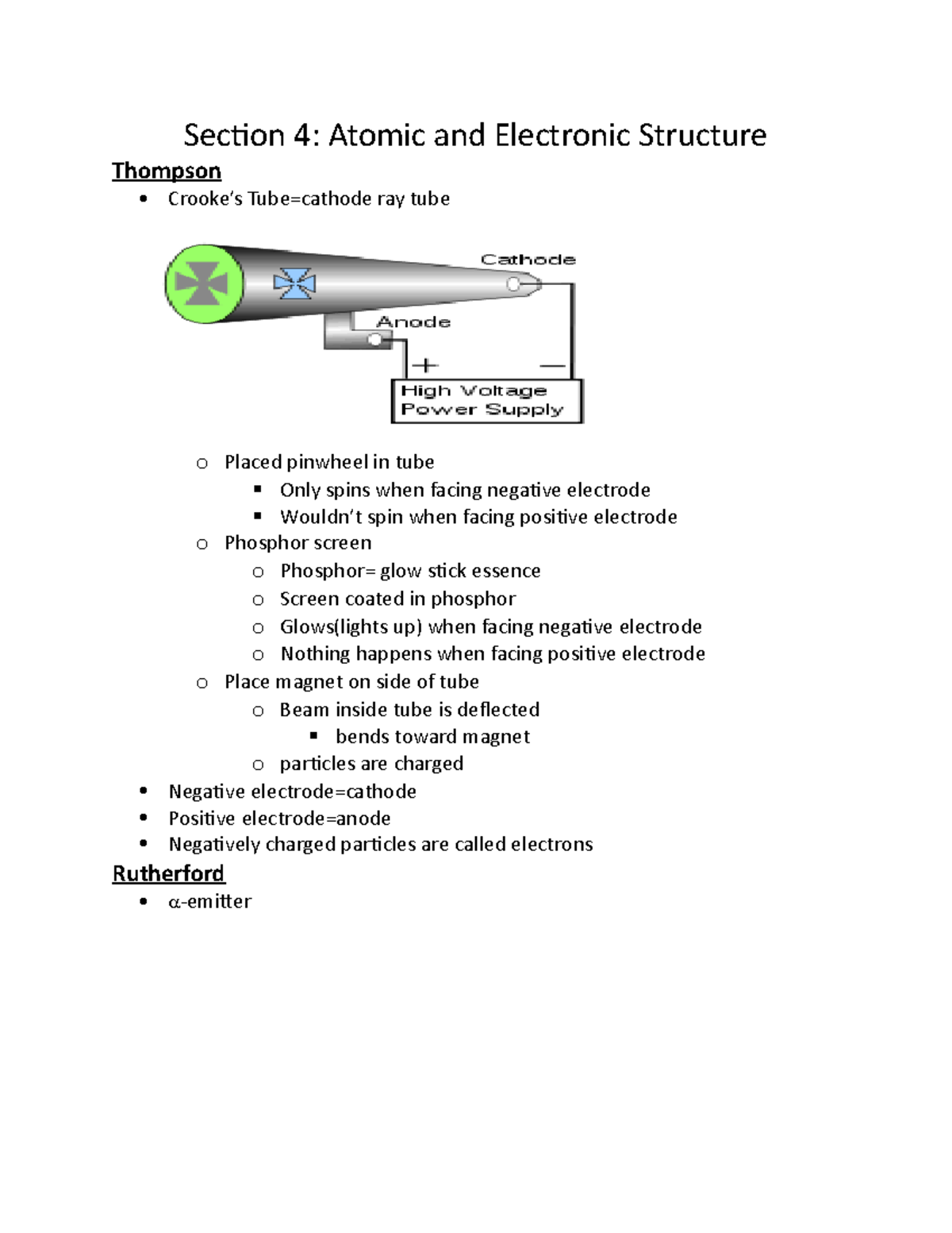 Atomic and electronic structure - Section 4: Atomic and Electronic ...