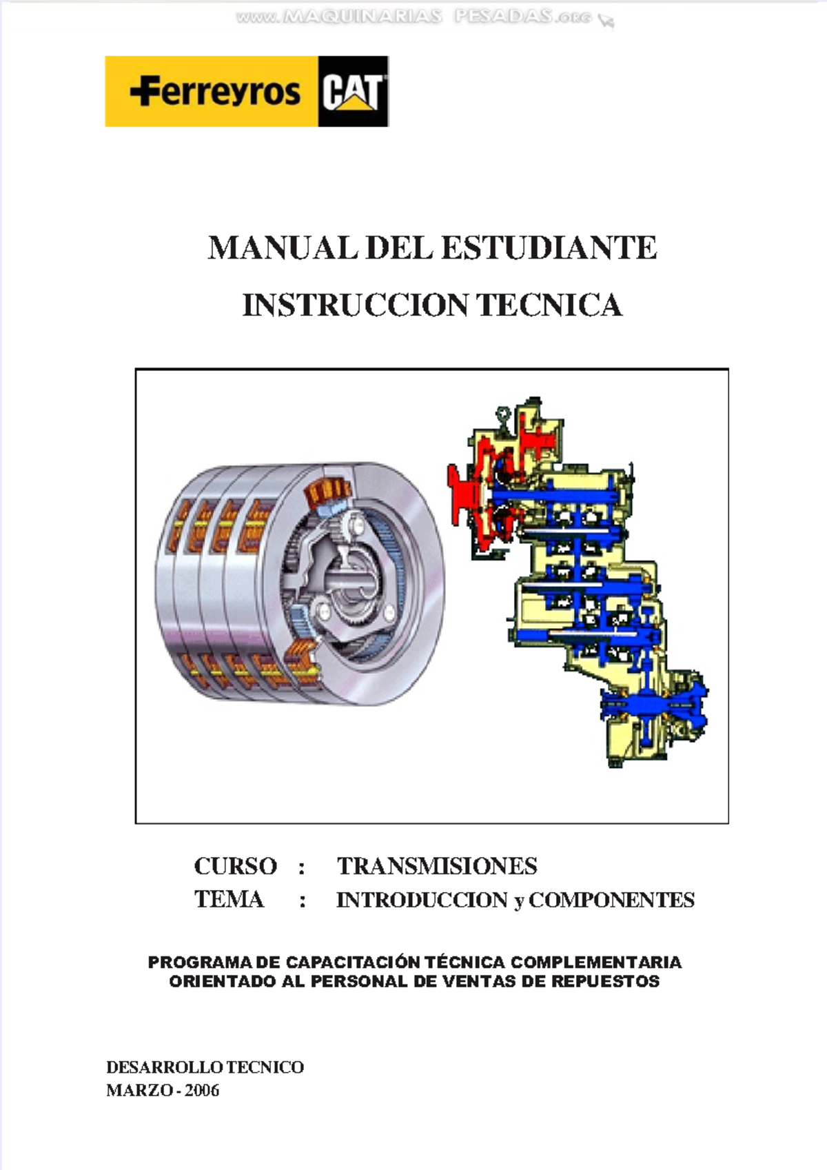 Dokumen - Caterpillar - MANUAL DEL ESTUDIANTE INSTRUCCION TECNICA CURSO ...