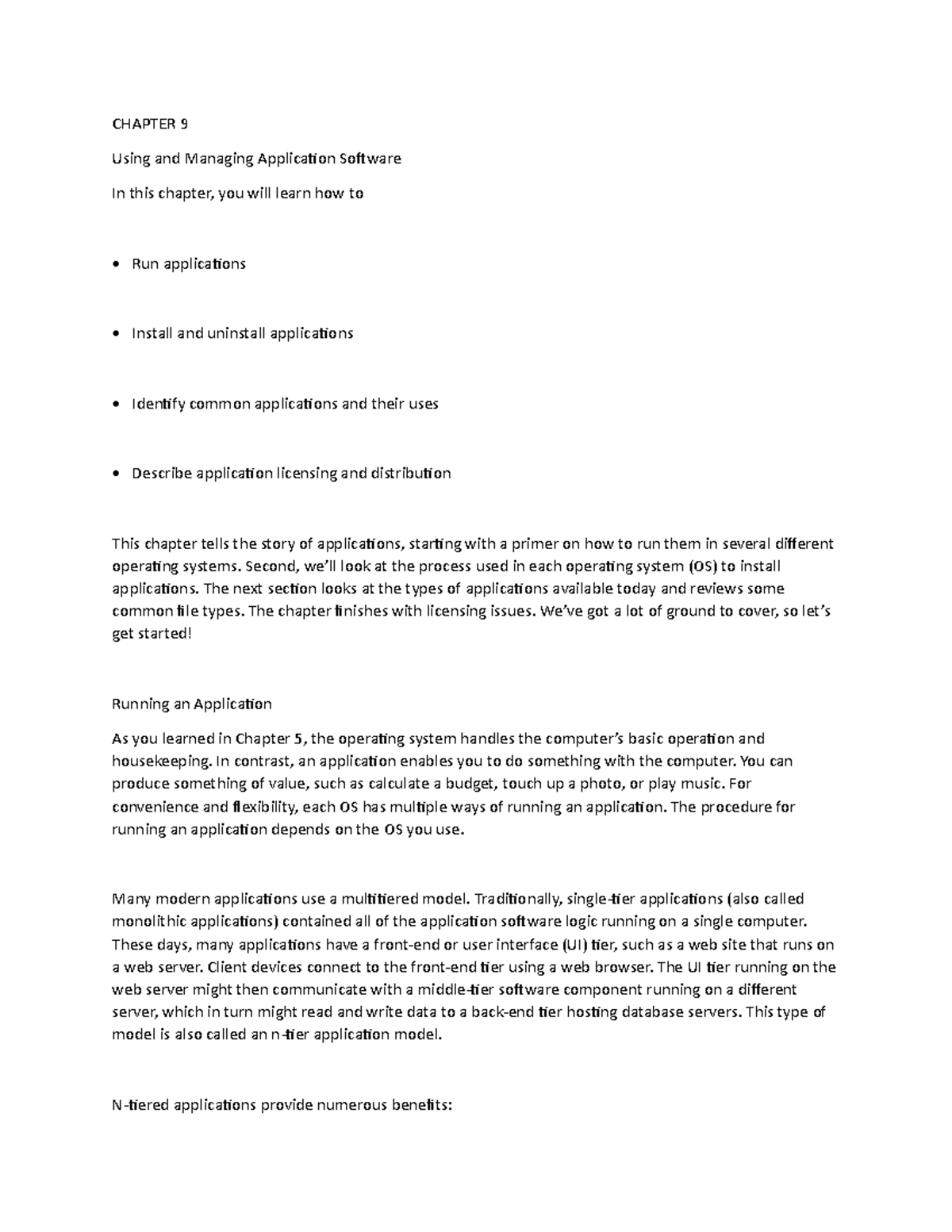 Chapter 9 using and managing app software - CHAPTER 9 Using and ...