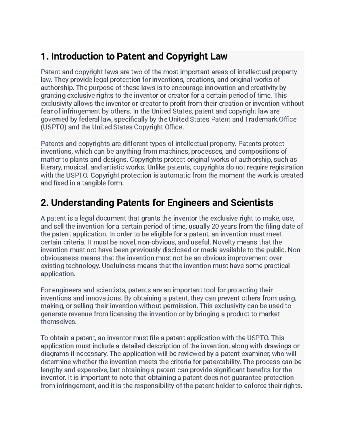Patent and Copyright Law for Engineers and Scientists 1-2 - 1 ...