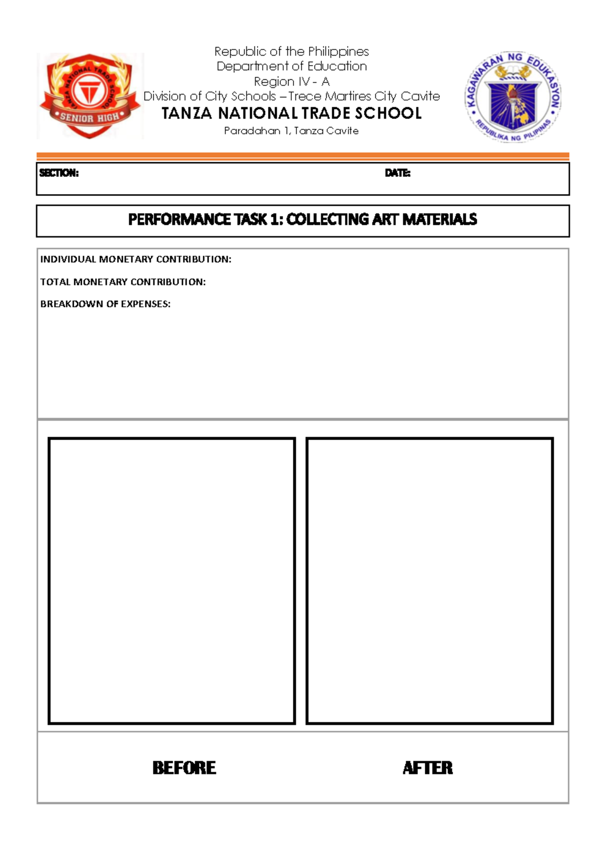 CPAR Group PT Format - ARTS - Republic of the Philippines Department of ...