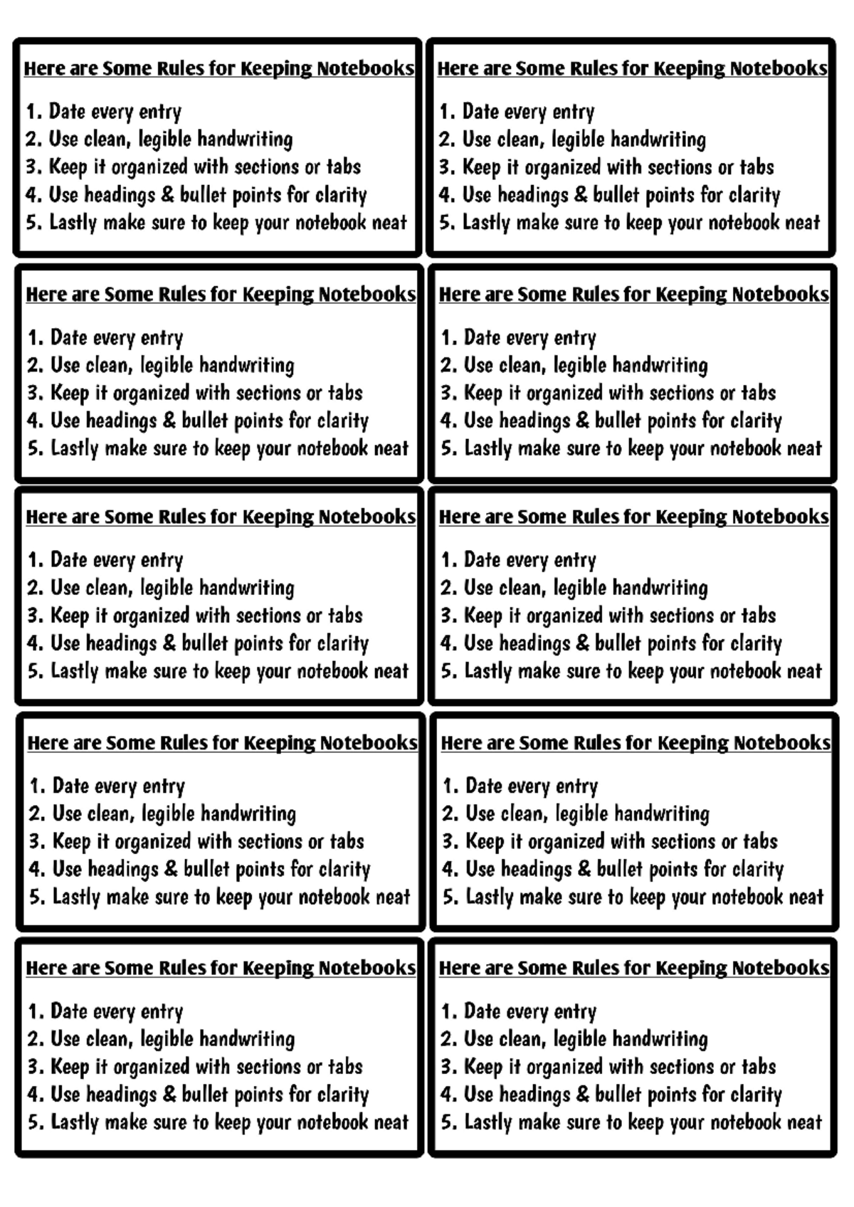 Copy Rules - English - Studocu