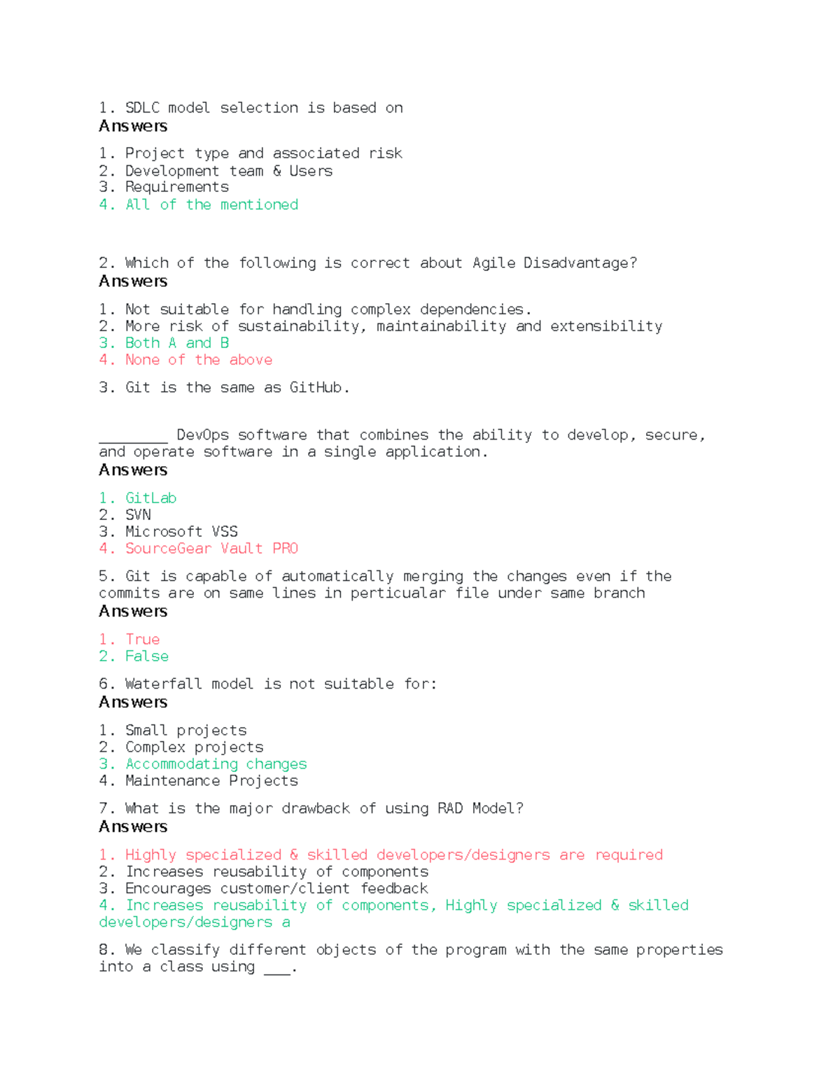 OS and SDM mock - Operating system Mock, 40 questions - 1. SDLC model ... OS and SDM mock - Operating system Mock, 40 questions - 1. SDLC model ...