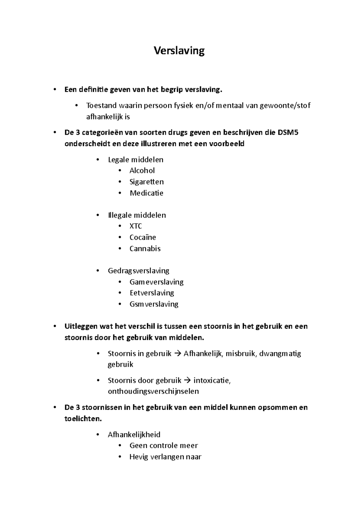 Hoofdstuk 7 over Verslaving - Verslaving - Een definitie geven van het ...