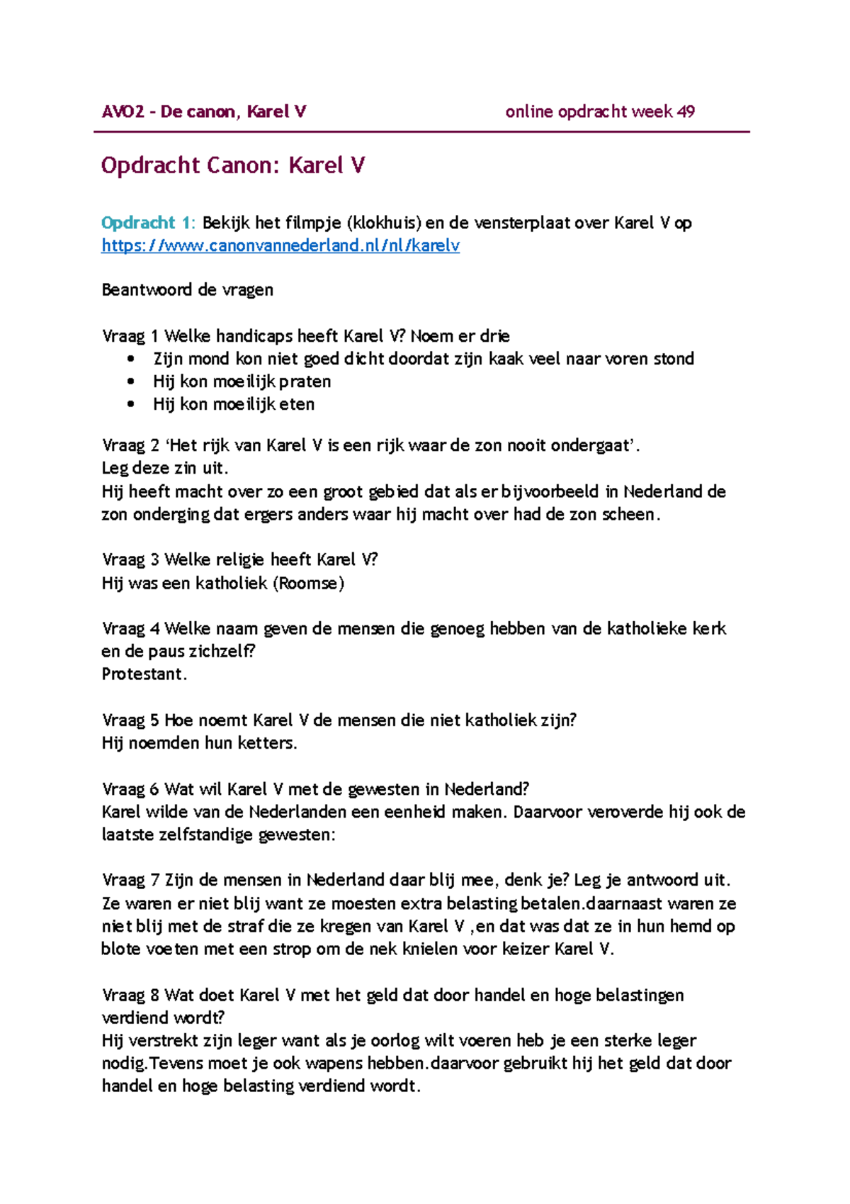 Kopie van avo - asaa - AVO2 – De canon, Karel V online opdracht week 49 ...