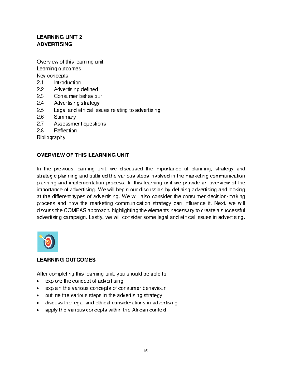 MNM2606-LU2 - tutorial letter - LEARNING UNIT 2 ADVERTISING Overview of ...