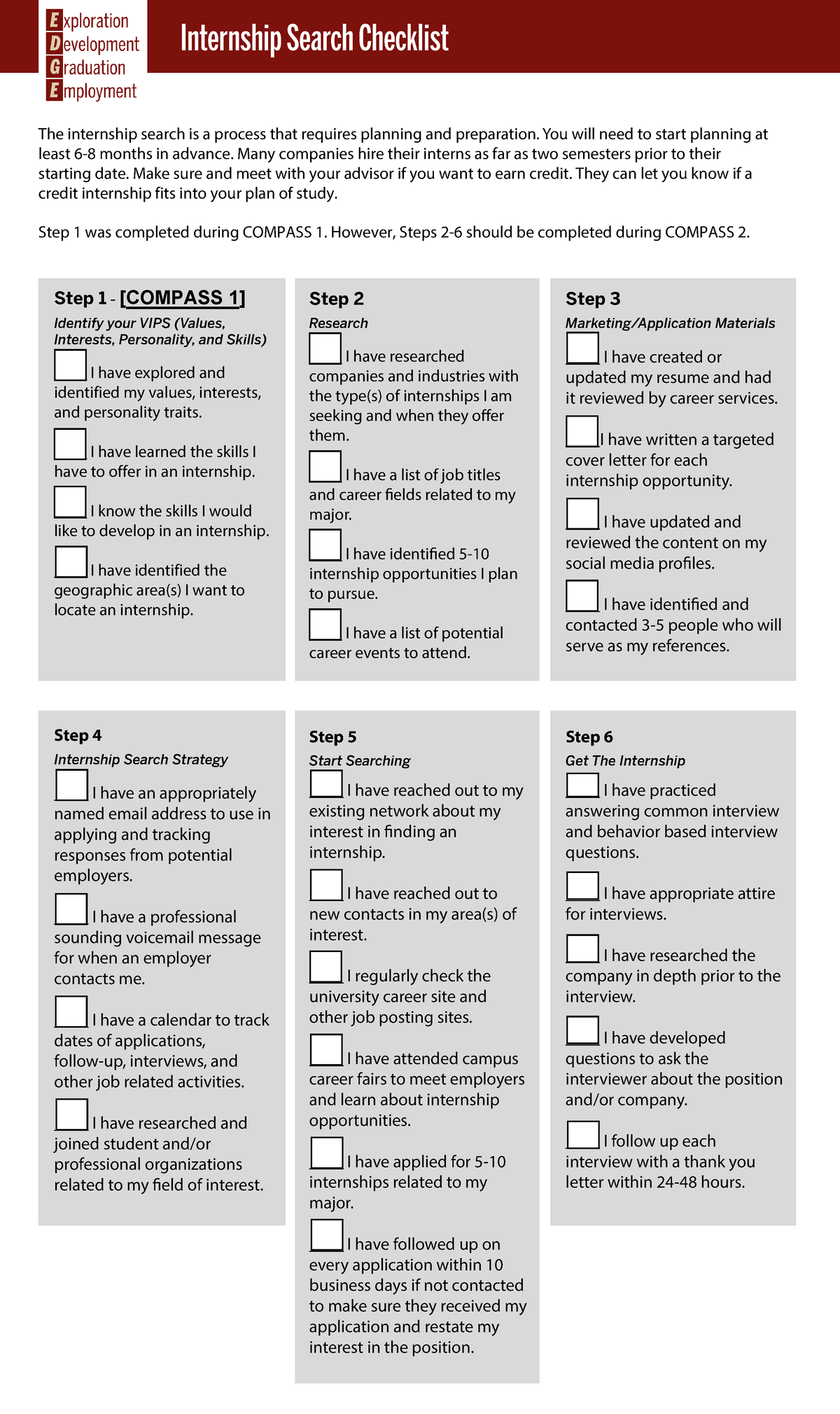 Intern search pdf - The internship search is a process that requires ...