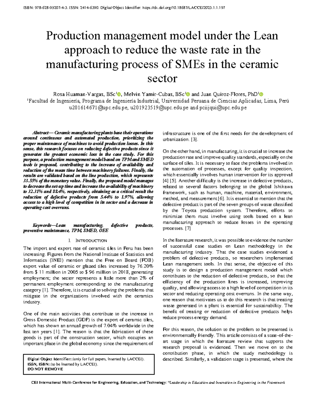 Contribution 197 a - hola como estas - Production management model ...