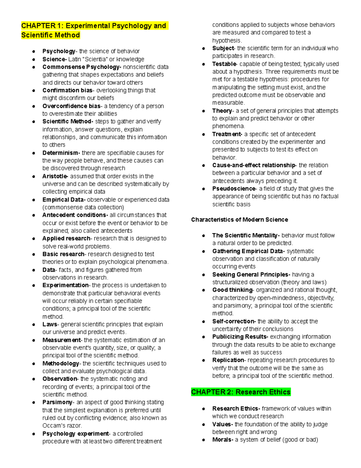 Experimental-Psychology-Reviewer - CHAPTER 1: Experimental Psychology ...