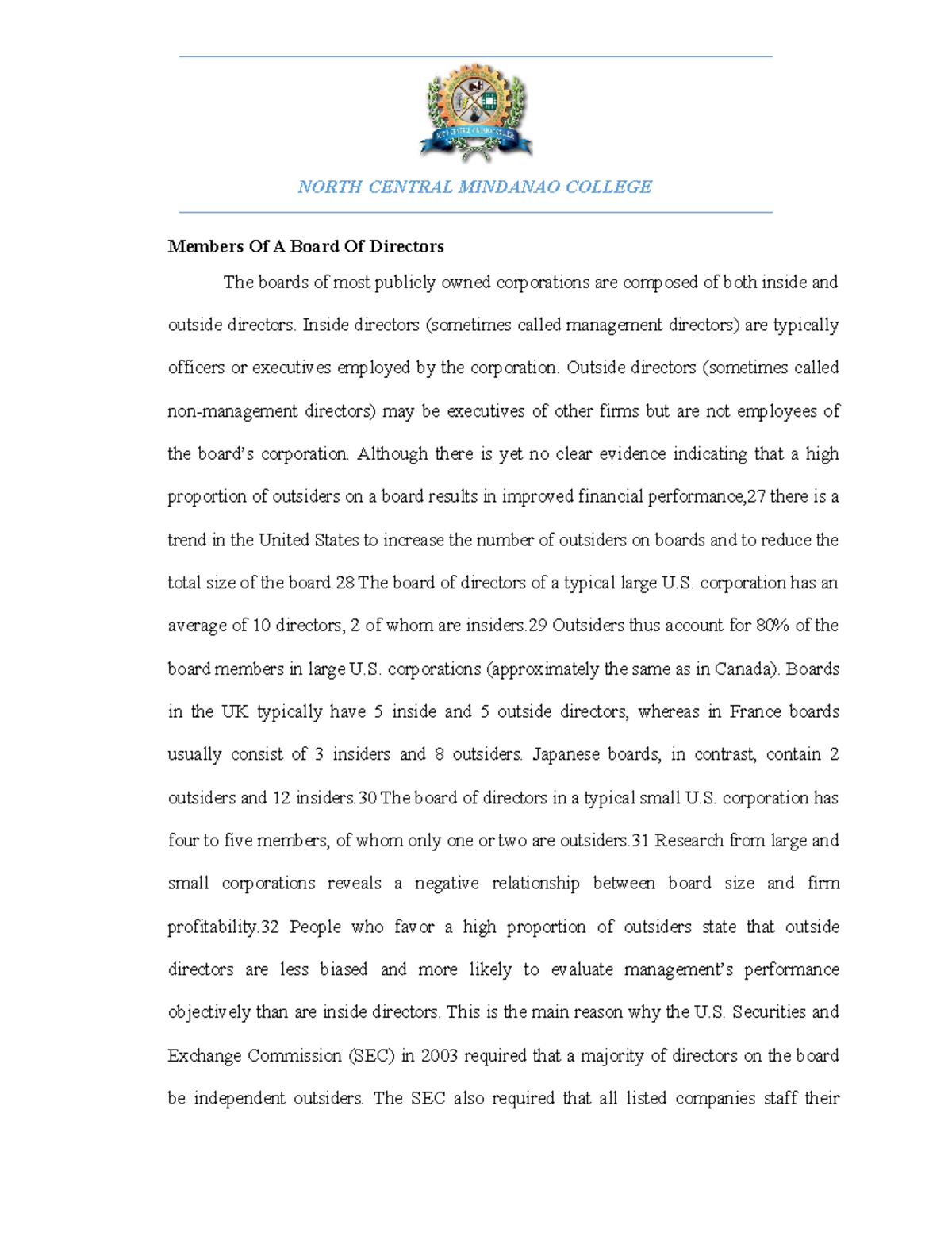 GEC 100 Members Of A Board Of Directors - Members Of A Board Of ...