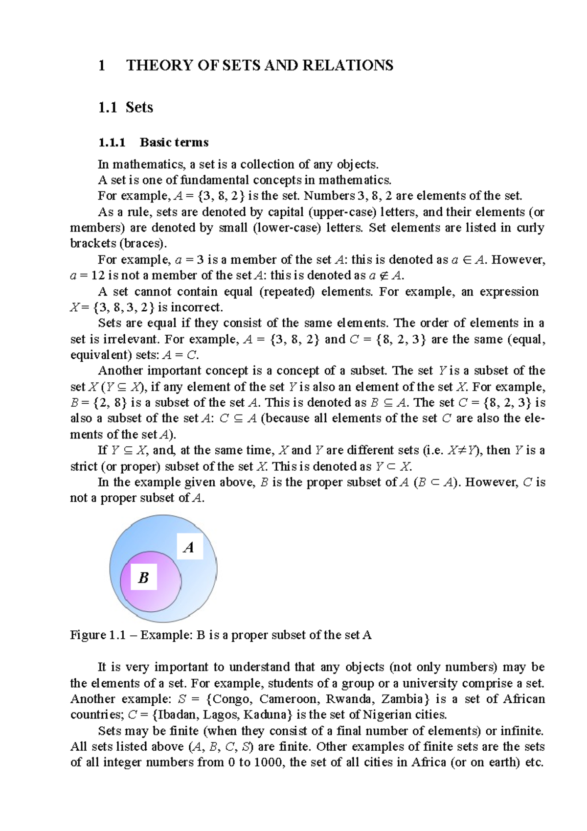 MMIP 1 1 - test - 1 THEORY OF SETS AND RELATIONS 1 Sets 1.1 Basic terms ...