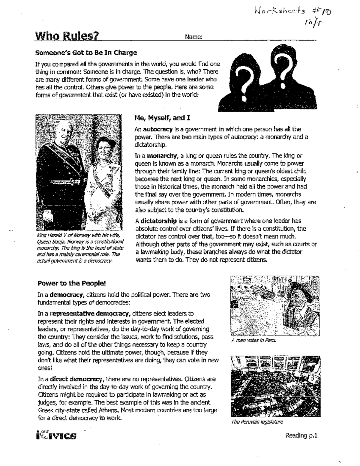 Who Rules? History - o