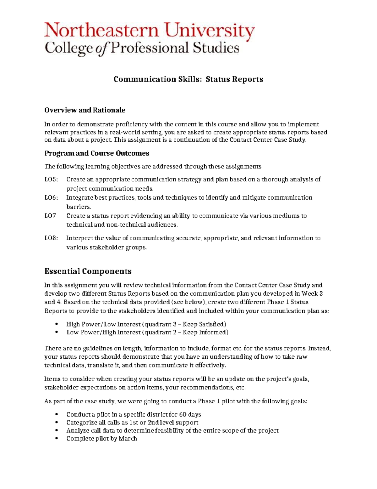 Lesson 5 Status Reports - Communication Skills: Status Reports Overview ...