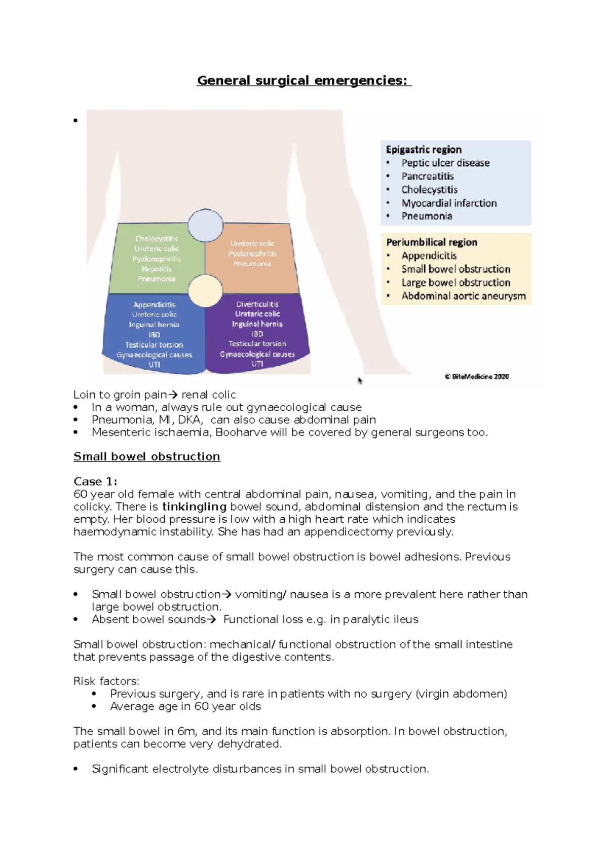 General surgical emergencies - General surgical emergencies: Loin to ...