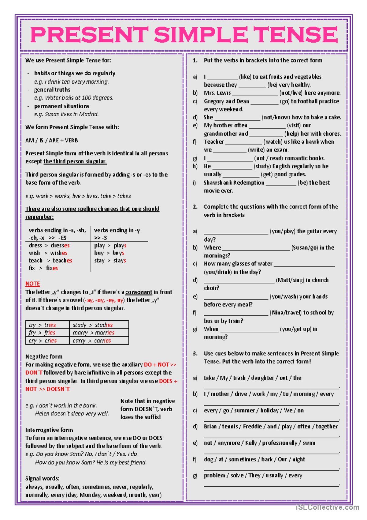 Present Simple Tense id 103 - RD PRESENT SIMPLE TENSE We use Present ...
