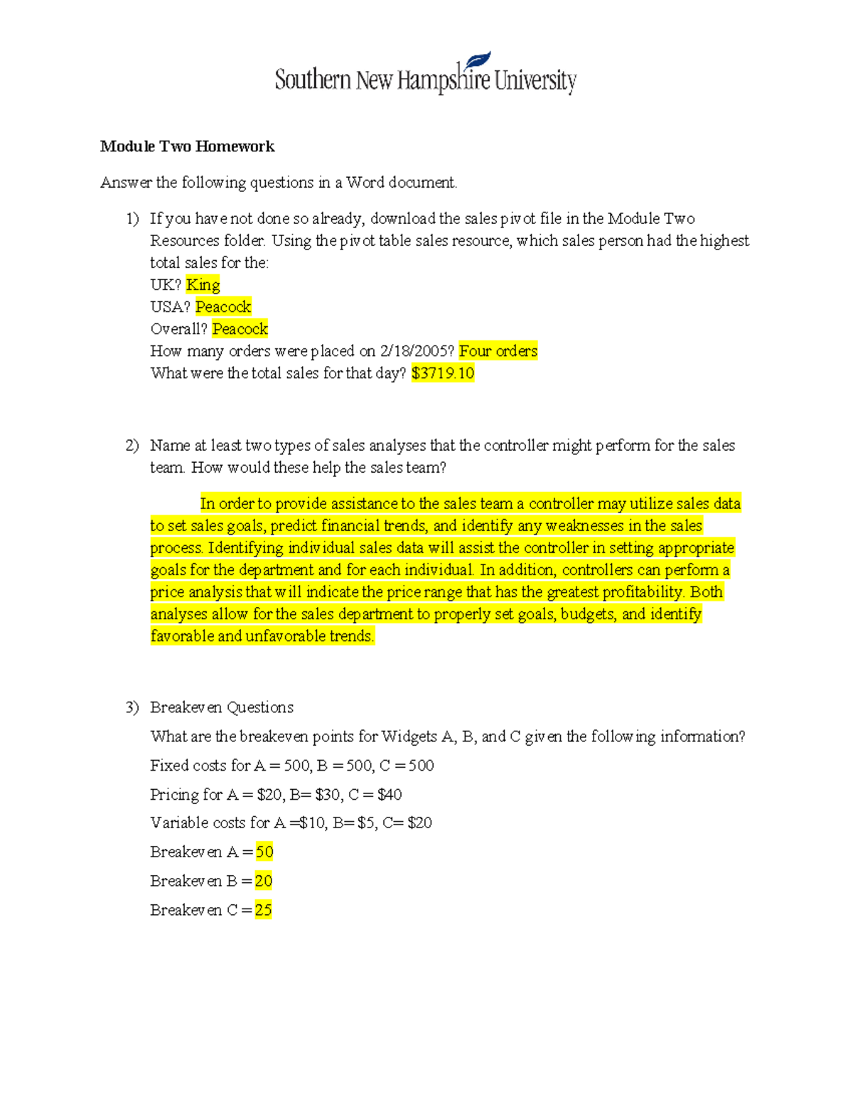 ACC 340 Module Two Homework - Module Two Homework Answer the following ...