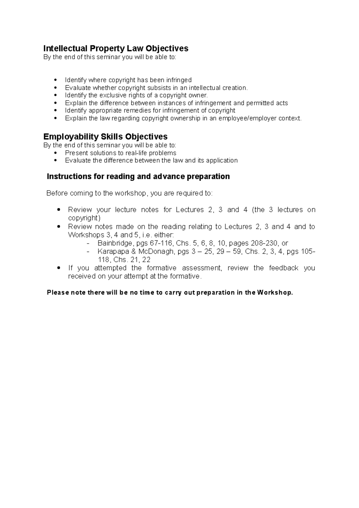Intellectual Property Law Objectives - Identify the exclusive rights of ...