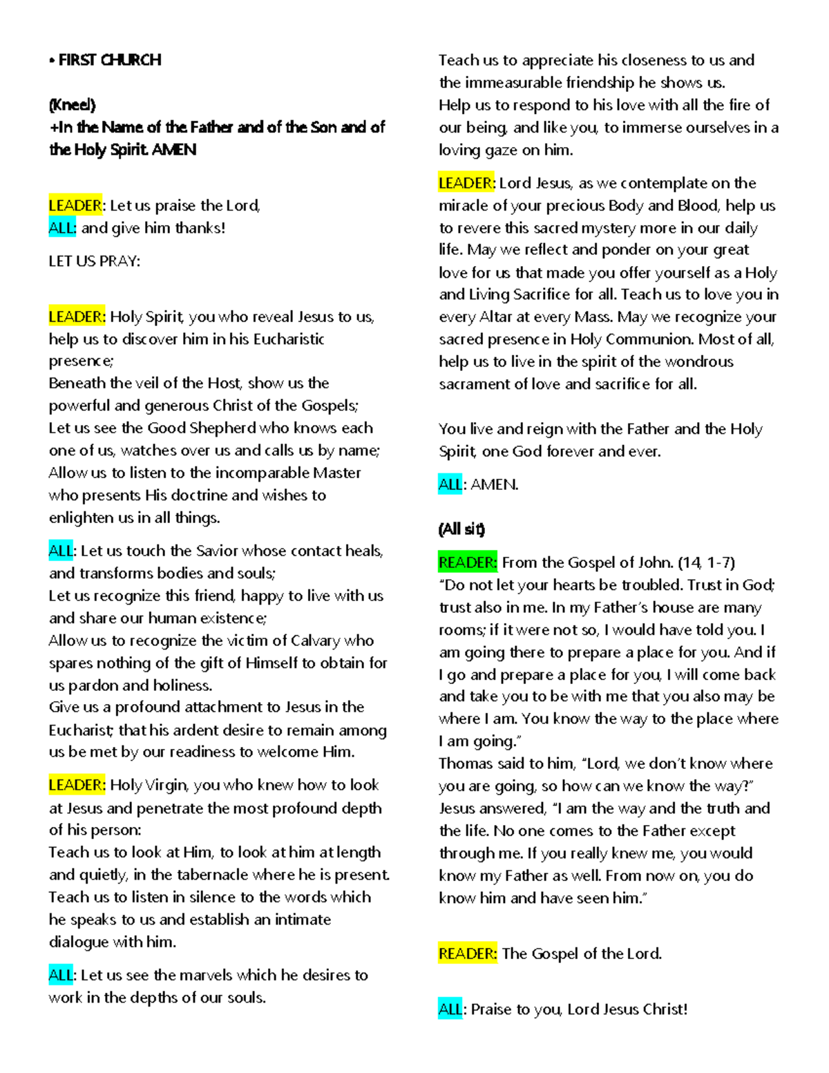 Prayer-guide-for-visita-iglesia compress - • FIRST CHURCH (Kneel) +In ...