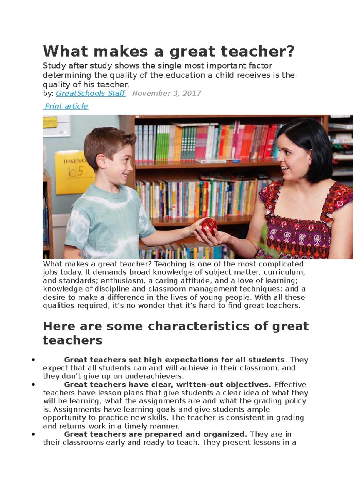 Bpt 1501 info - bpt1501 - What makes a great teacher? ####### Study ...