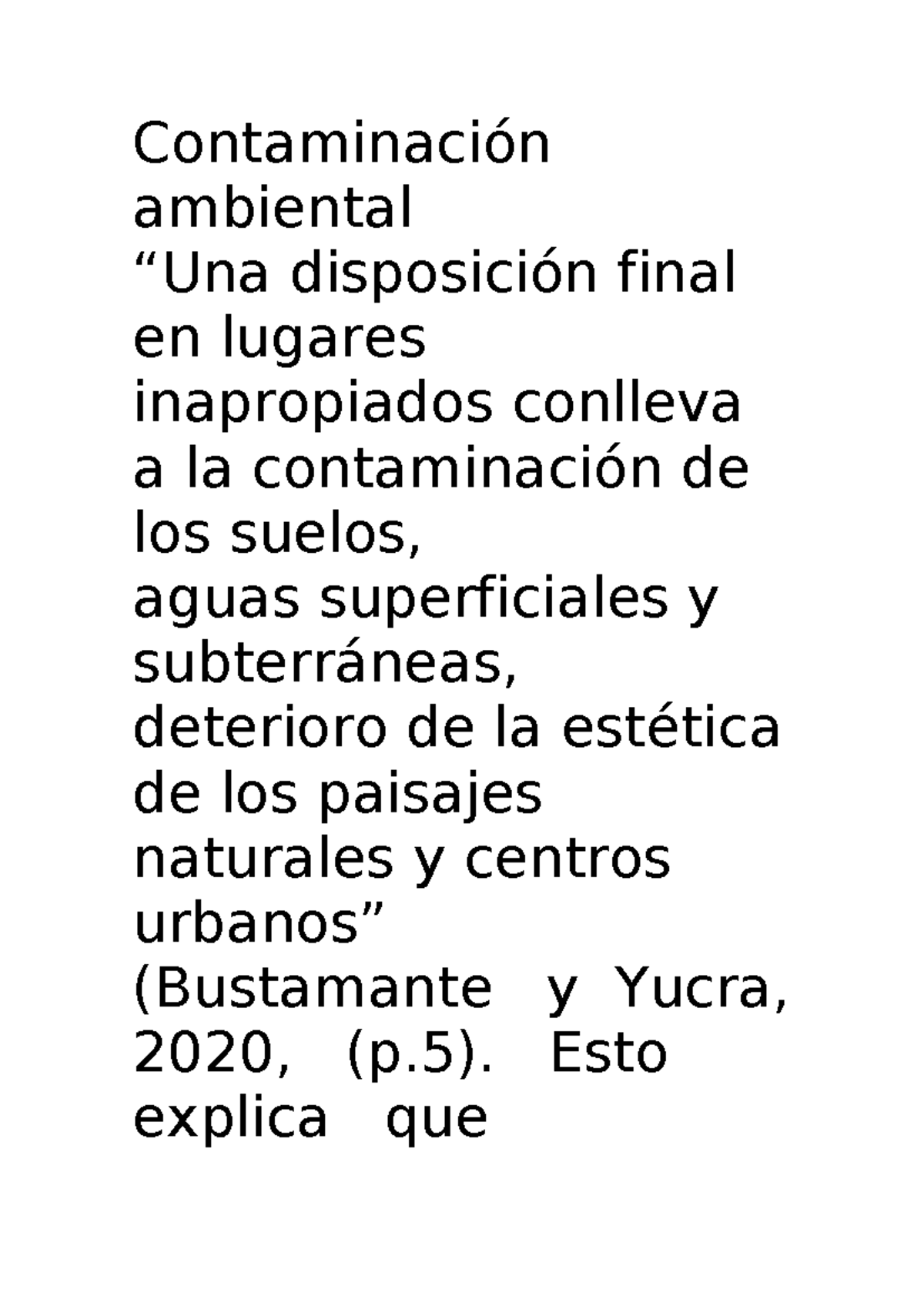 Fichas Textuales - aetetg - Contaminación ambiental “Una disposición ...