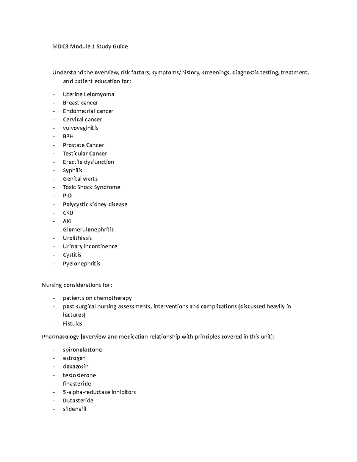 MDC3 Module 1 Study Guide - MDC3 Module 1 Study Guide Understand the ...