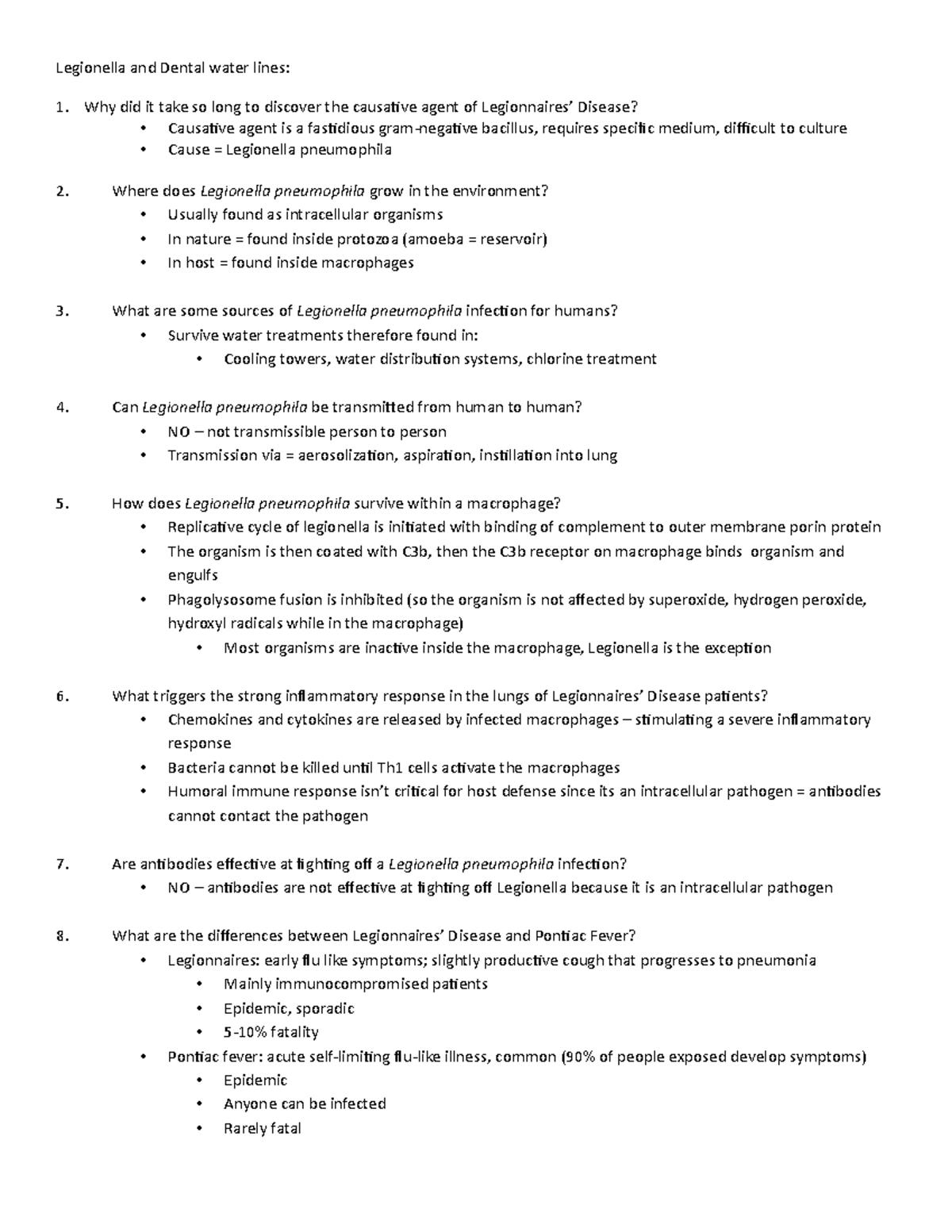 1. Legionella and Dental Water Lines - Legionella and Dental water ...