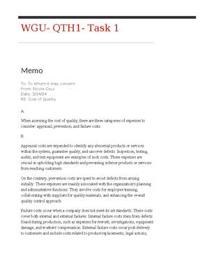 QHT1 - Task 3 - Nicole Cruz Student ID: 011054171 QHT1- Task 3 2/17 ...