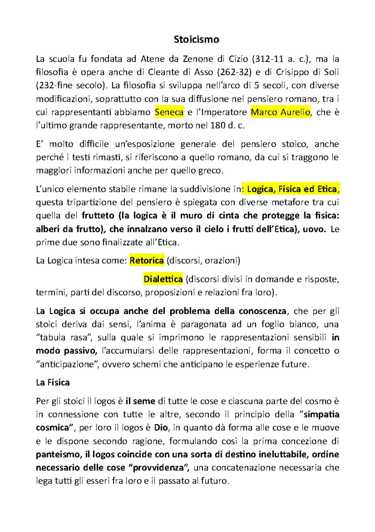 Stoicismo - Stoicismo La scuola fu fondata ad Atene da Zenone di Cizio ...