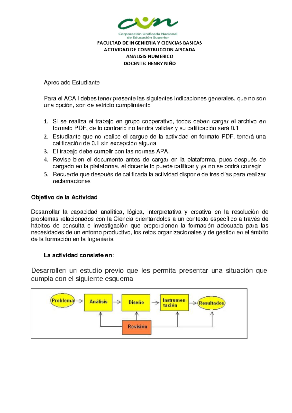 ACA 1 - ddd - FACULTAD DE INGENIERIA Y CIENCIAS BASICAS ACTIVIDAD DE ...