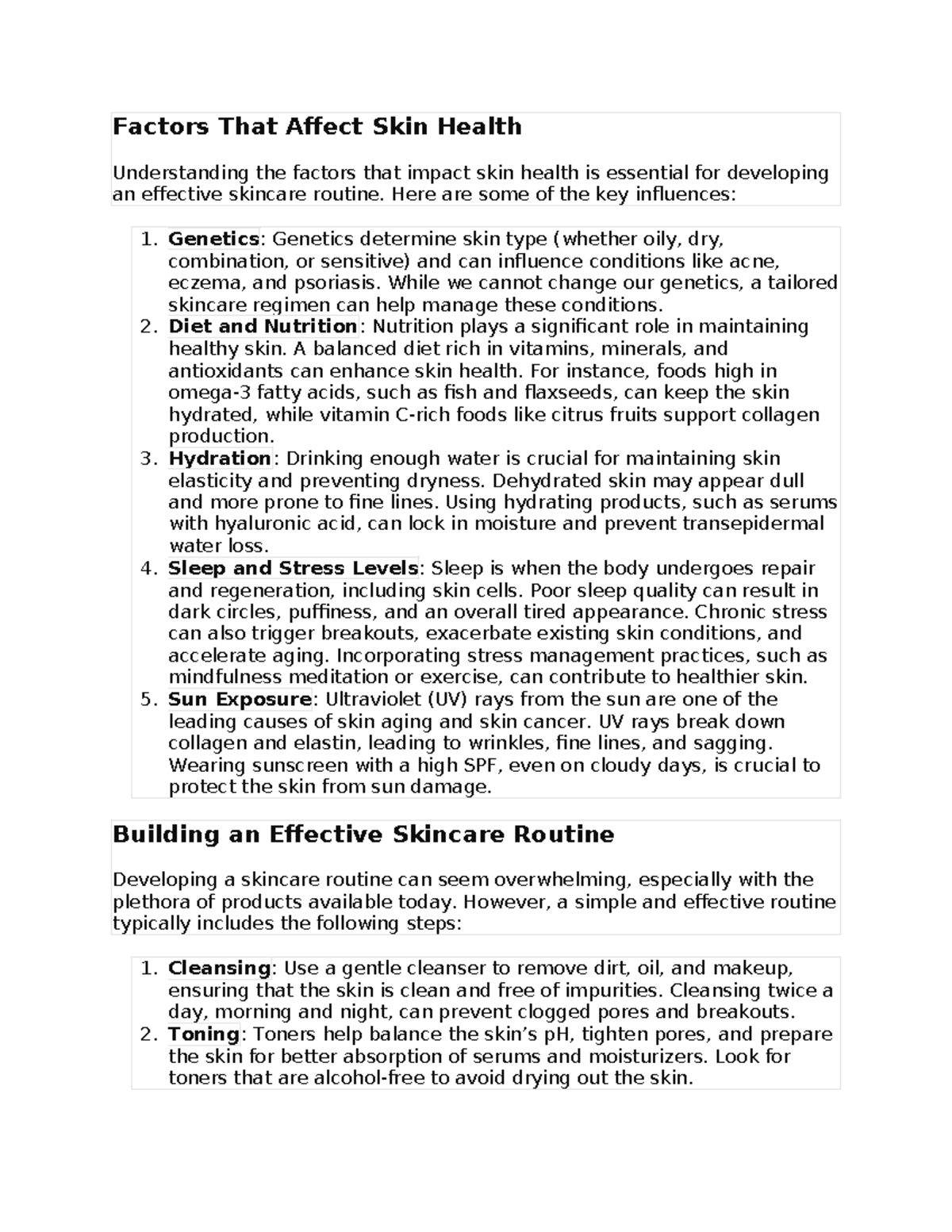 Factors That Affect Skin Health - Factors That Affect Skin Health ...