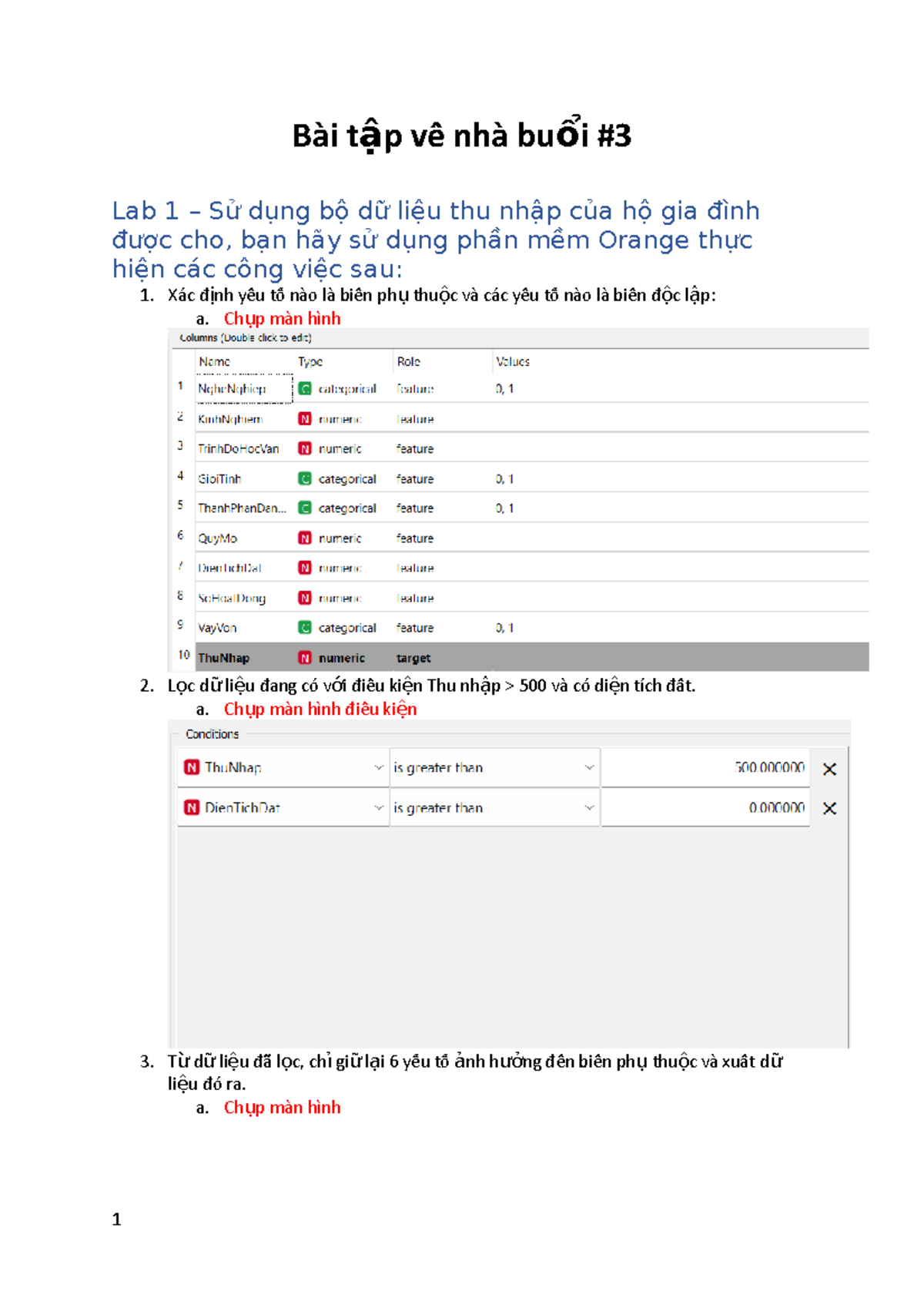 DS-Lab Buoi3 Ve Nha - Bài t ập vềề nhà bu ổi Lab 1 – Sử dụng bộ dữ liệu thu nhập của hộ gia đình ...