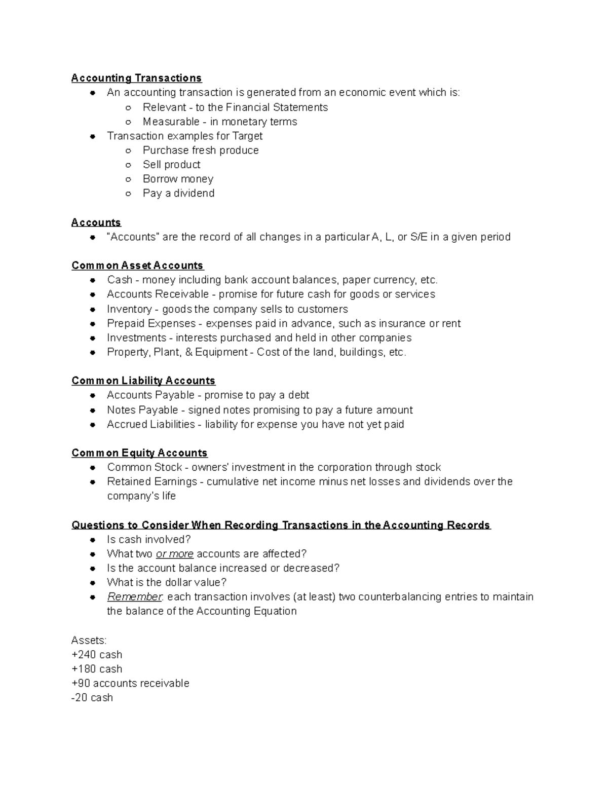 Transaction Analysis Accounting Transactions An Accounting