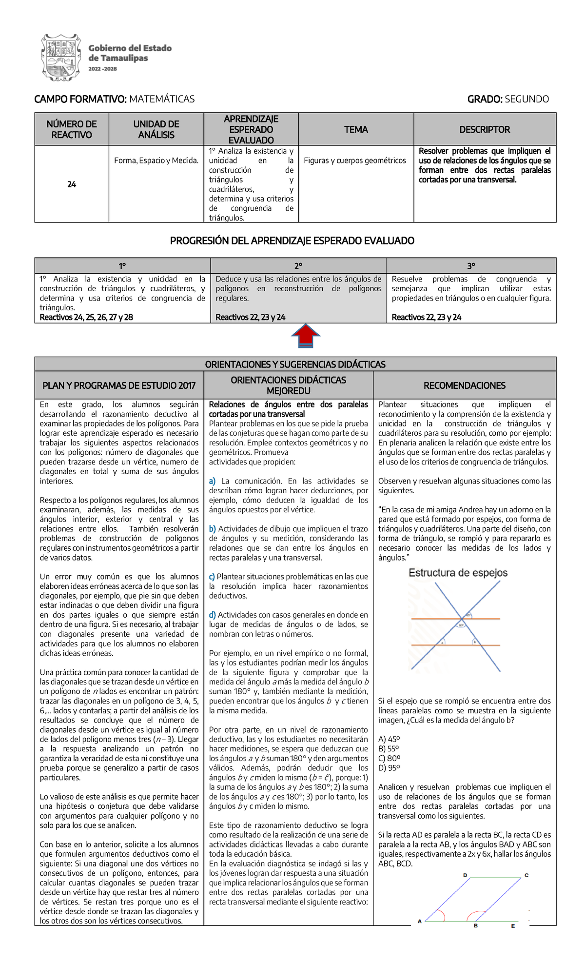 1691869695 SEC Matemáticas 2o Reactivo 24 - CAMPO FORMATIVO ...