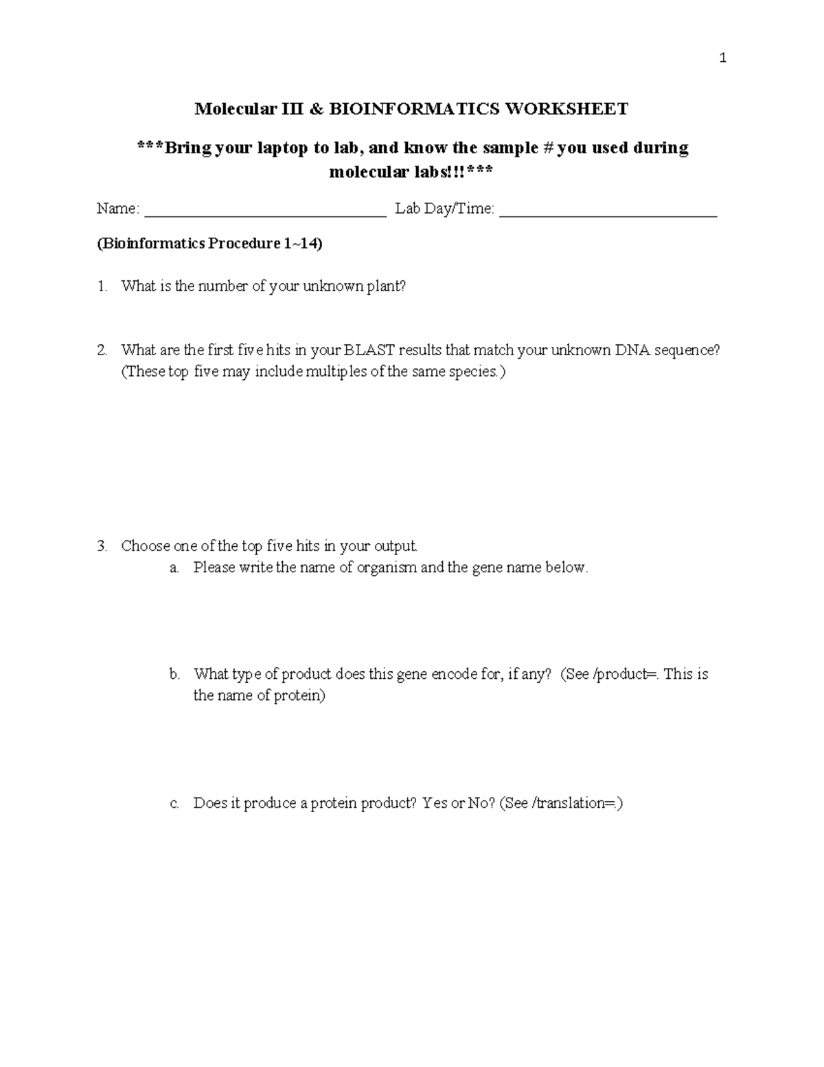 Mol3 Bioinfo WS - Communications - Molecular III & BIOINFORMATICS ...