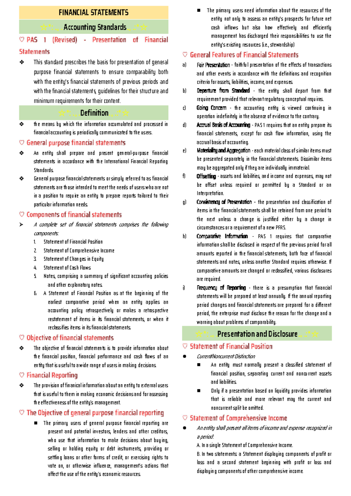 1-5 Financial Statements - FINANCIAL STATEMENTS ☆*: .｡. Accounting ...