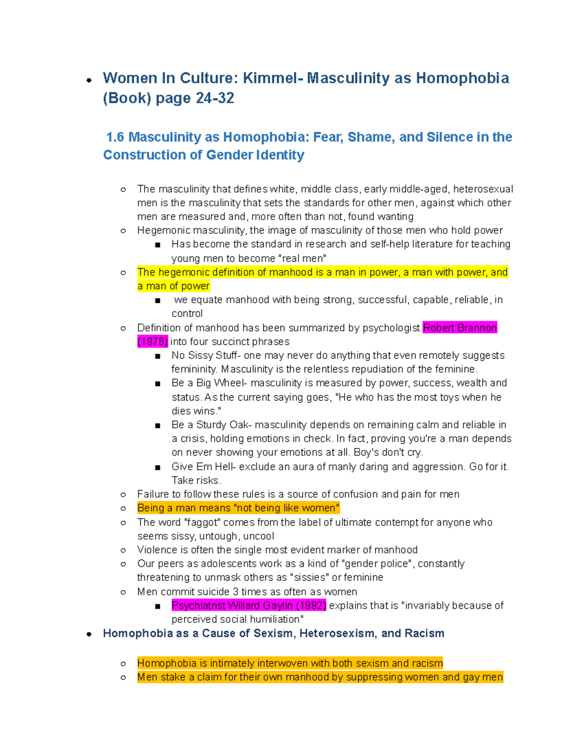 Week 6 #2 - This document contains summaries and annotations taken for ...