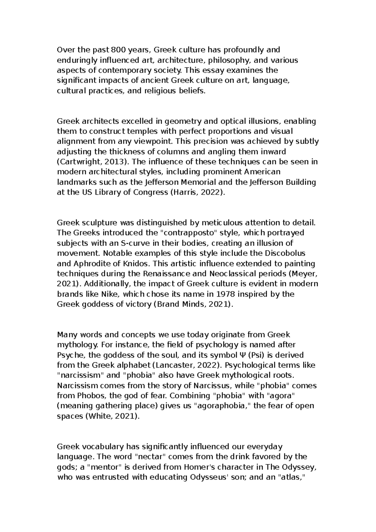 Civilization of the Greek and Roman Assignment Unit 2 - Over the past ...
