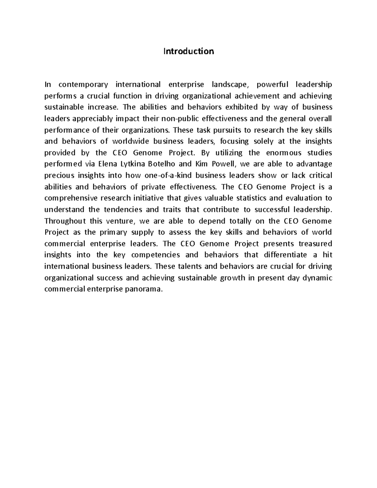 Key Skills and Behaviors of Global Business Leaders: Insights from the ...