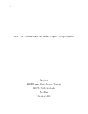 D182 Task 2 - D182 Task 2 - Western Governors University D182 Task 2 ...