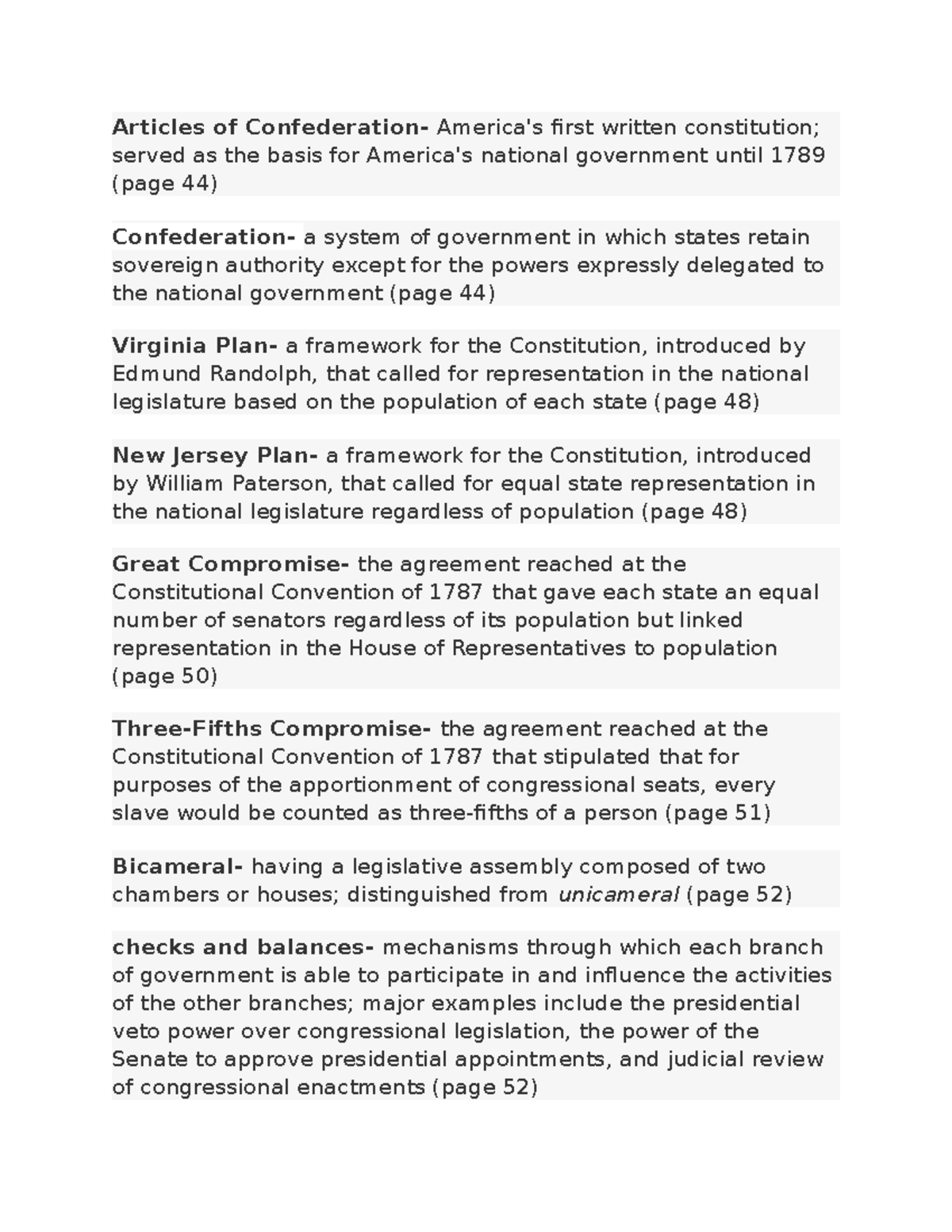 Chapter 2 vocab - Articles of Confederation- America's first written ...