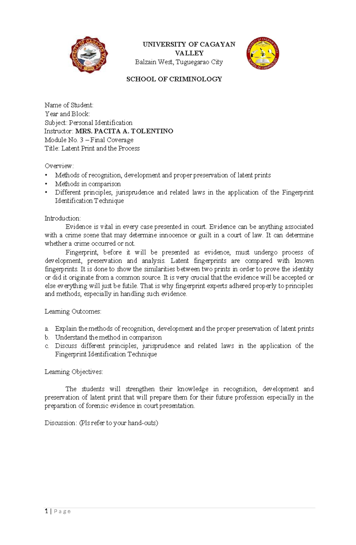 Final- Module- Complete - UNIVERSITY OF CAGAYAN VALLEY Balzain West ...