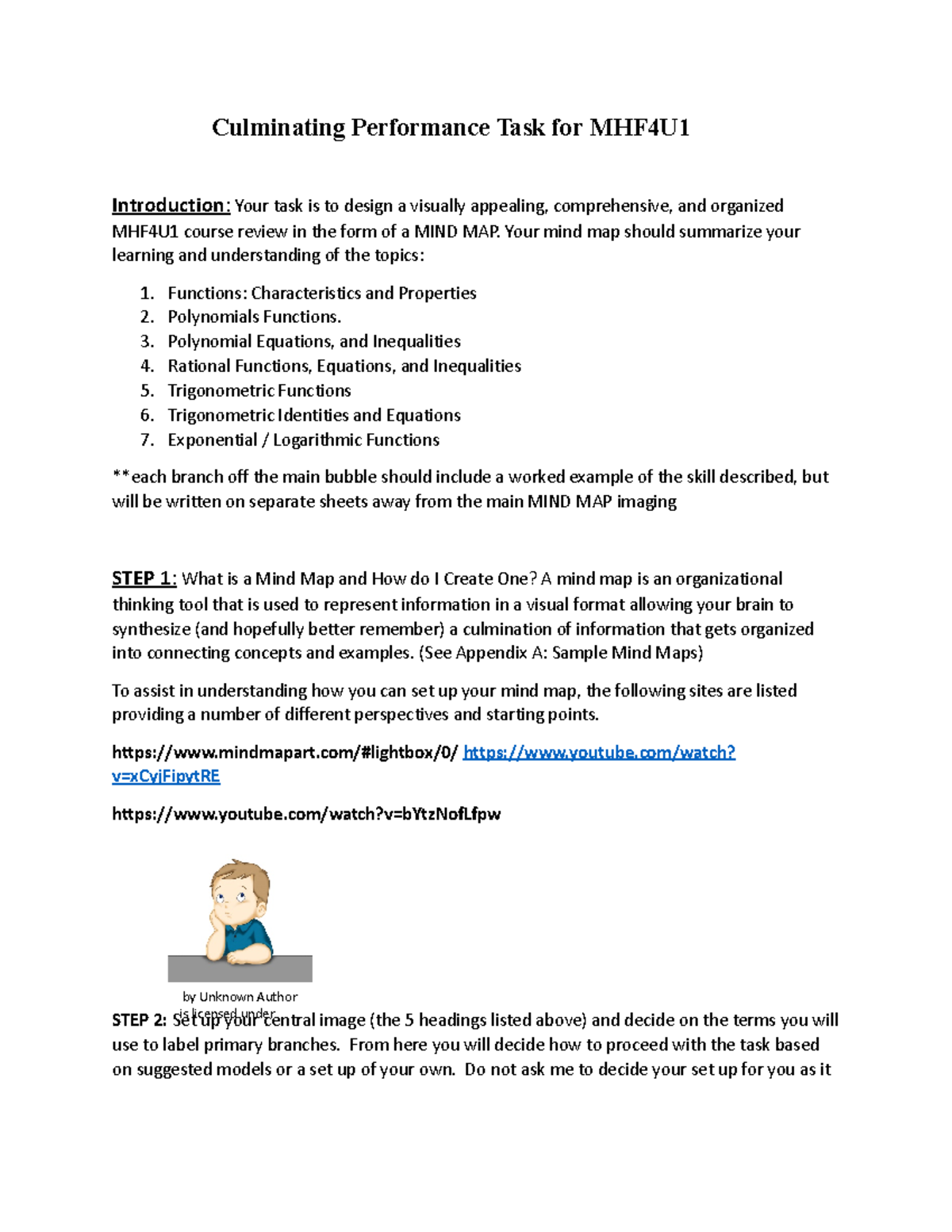 CPT for Mhf4u1 - Just for practice - Culminating Performance Task for ...