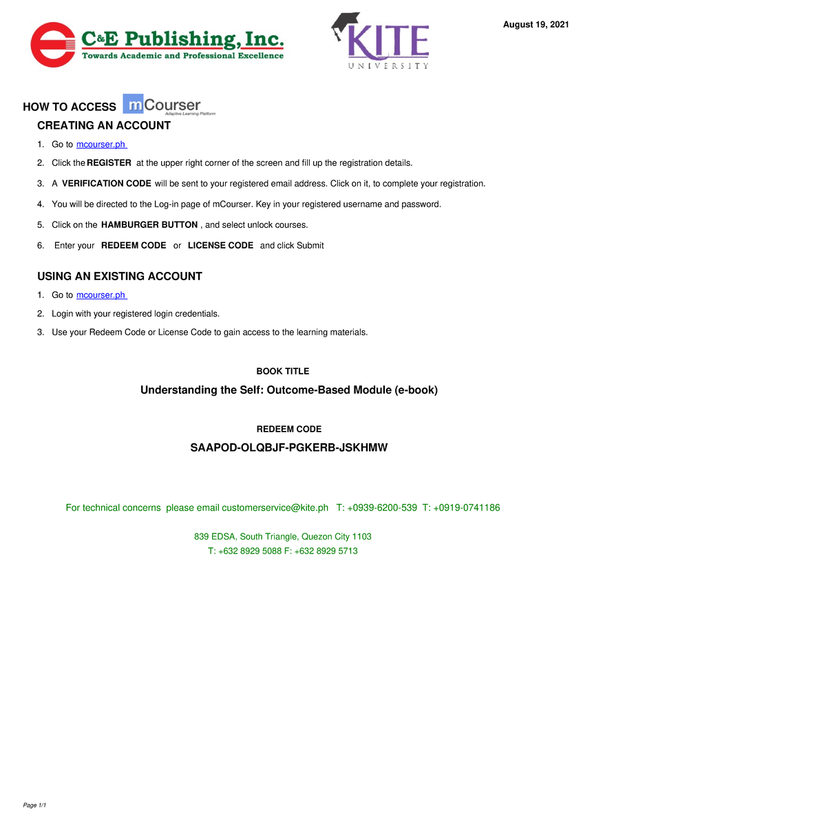 Understanding the Self Outcome-Based Module (e-book) - August 19, 2021 ...