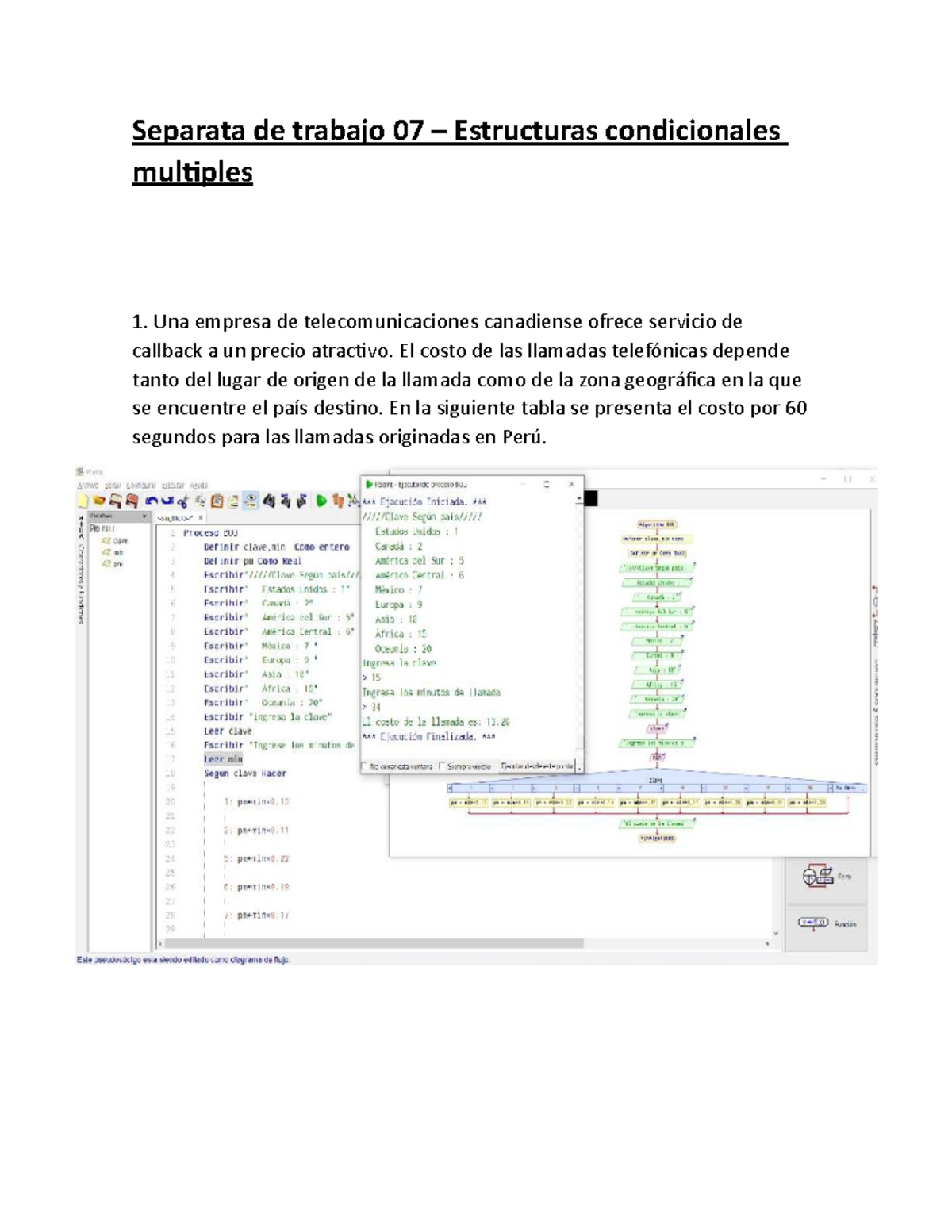 PA s702 - Separata de trabajo 07 – Estructuras condicionales - Separata ...