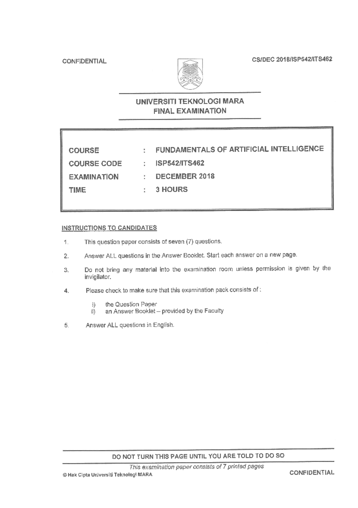 FINAL 2019 QUESTIONS - Intelligent System Engineering - Studocu