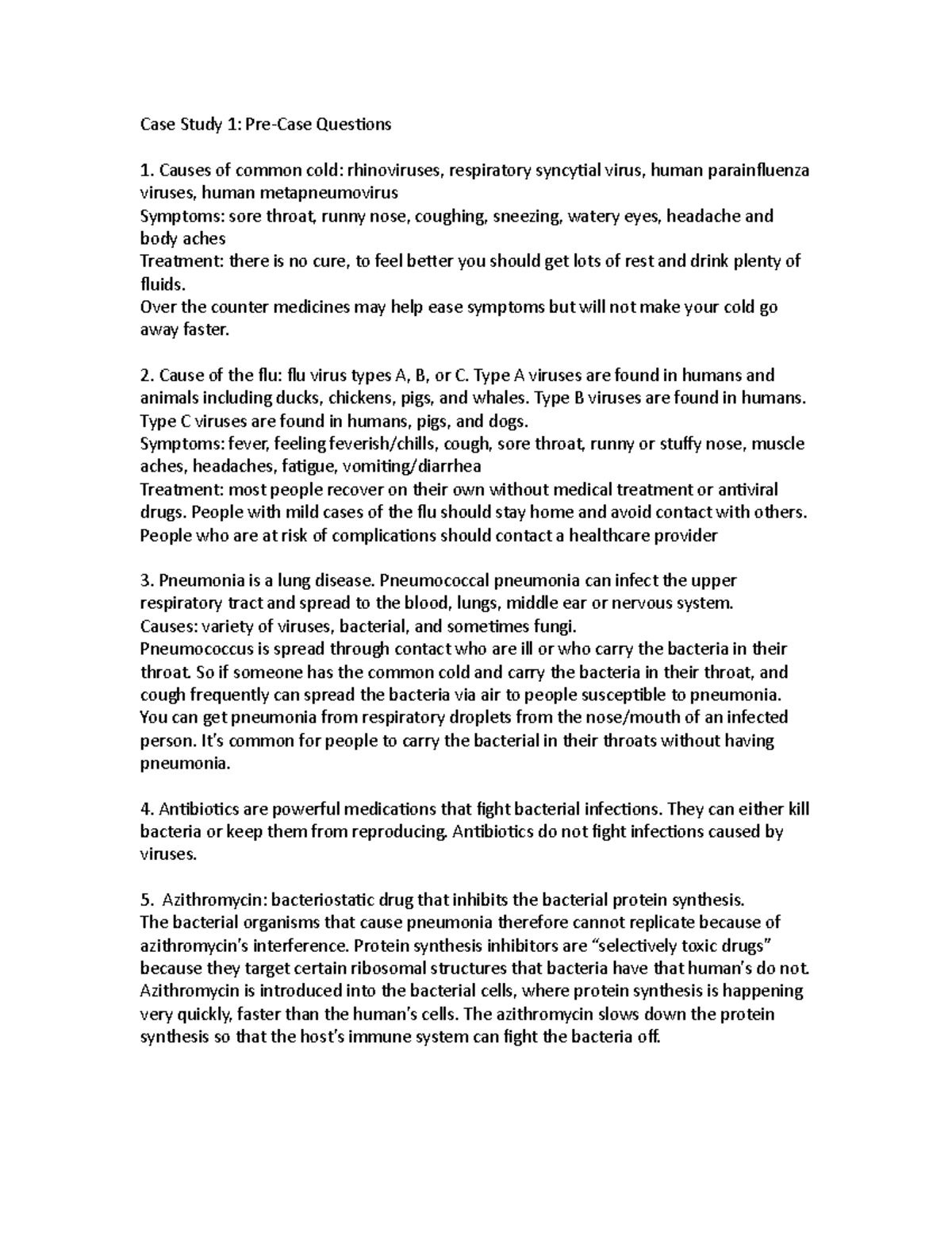 Precase - Case Study 1 for Advanced Pharmacology - Case Study 1: Pre ...