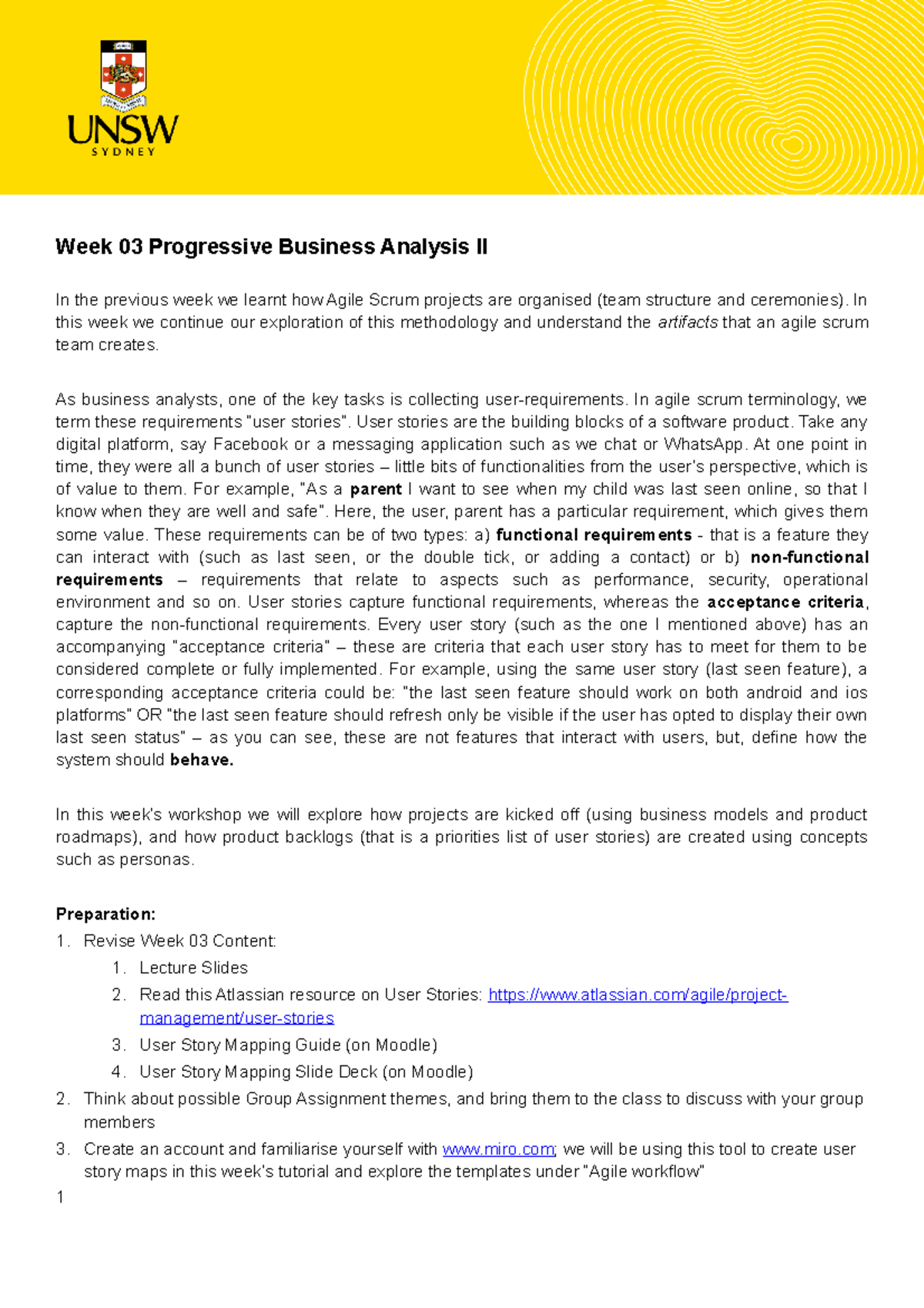 Week 03 Preparation Handout - INFS2603 - UNSW Sydney - Studocu