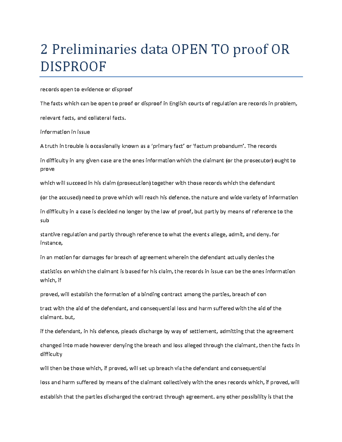 2 Preliminaries data OPEN TO proof OR Disproof - 2 Preliminaries data ...